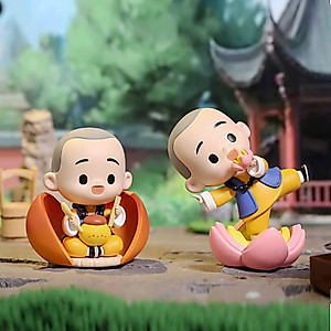 POP MART The Little Monk Yichan Chinese Delicacy Series 3PC Exclusive Action Figure Box Toy Bulk Box Popular Collectible Art Toy Cute Figure Creative Gift, for Christmas Birthday Party Holiday