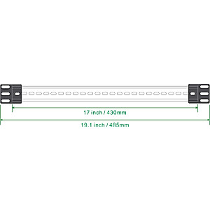 WatchfulEyE DIN Rail Mounting Bracket | Rack Mount DIN Rail Kit Rack Ears DIN Rail Slotted Aluminum Alloy Oxidation Length 17 Inch Width 35mm Height 7.5mm