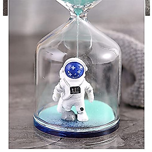 Falytemow 30 Minutes Outer Space Astronauts Hourglass Sand Timer Hourglass Sand Timer (Blue)