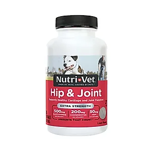Nutri-Vet Hip & Joint Extra Strenght Chewable Tablets for Dogs, 75 count (24743-3)