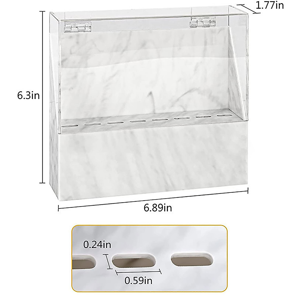 BUCICE Tweezer Holder Stand for Eyelash Extension Dust-proof Eyelash Curler Storage Rack 8 Hole Acrylic Display Stand Eyelash Extensions Supplies Rack for Salon and Home Use