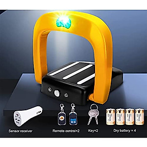 HEIMP Parking Post, Parking Barrier, for Parking Lot Folding Column Parking Guardrail Parking Space Remote Control Thickened Anti-Collision Ground Lock Parking Space Lock Parking