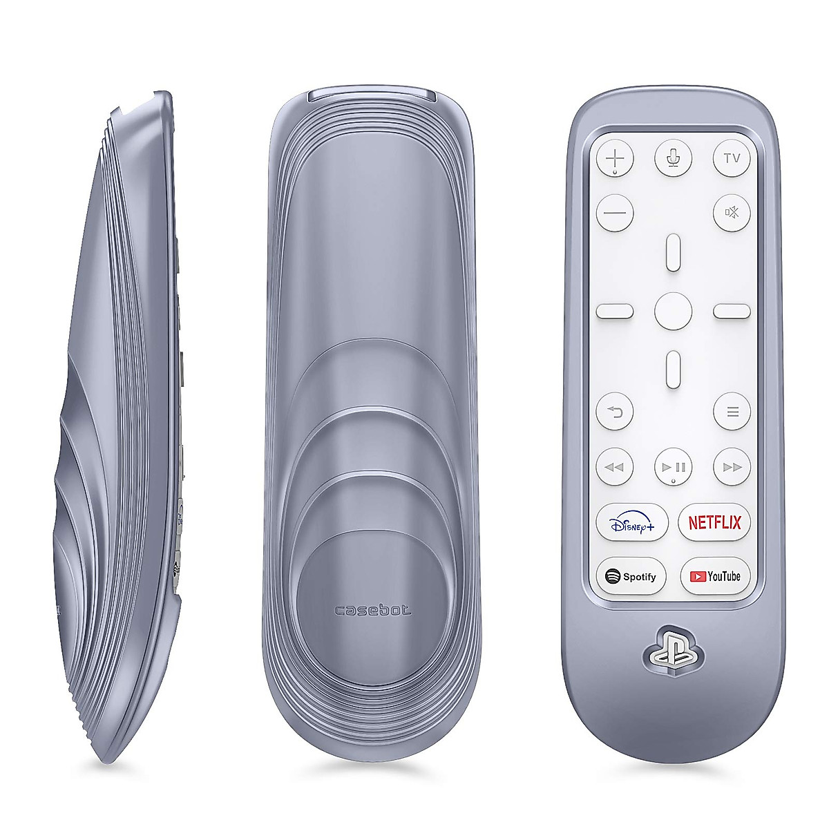 Fintie Protective Case for PS5 Media Remote - CaseBot Lightweight (Anti-Slip) Shockproof Silicone Cover for Sony PlayStation 5 Media Remote Controller, Lavender Gray