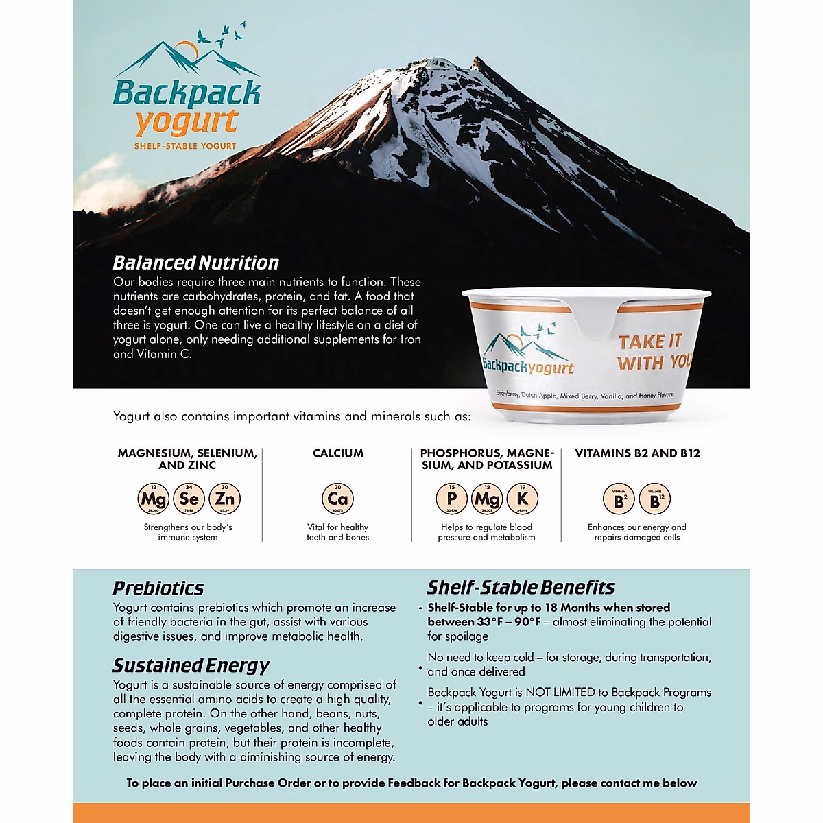 Backpack Yogurt, Strawberry 4 oz. (48 count) - Real Fruit Yogurt - No Fridge Needed - Kosher Certified - Gluten Free Snack For All Ages