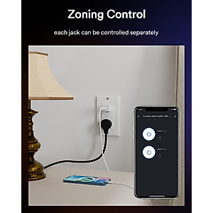 Smart WiFi in-Wall Outlet 15 Amp Tamper Resistant Split Duplex Receptacle - 2 Plugs, Compatible with Alexa, Google Home (No Hub Required)