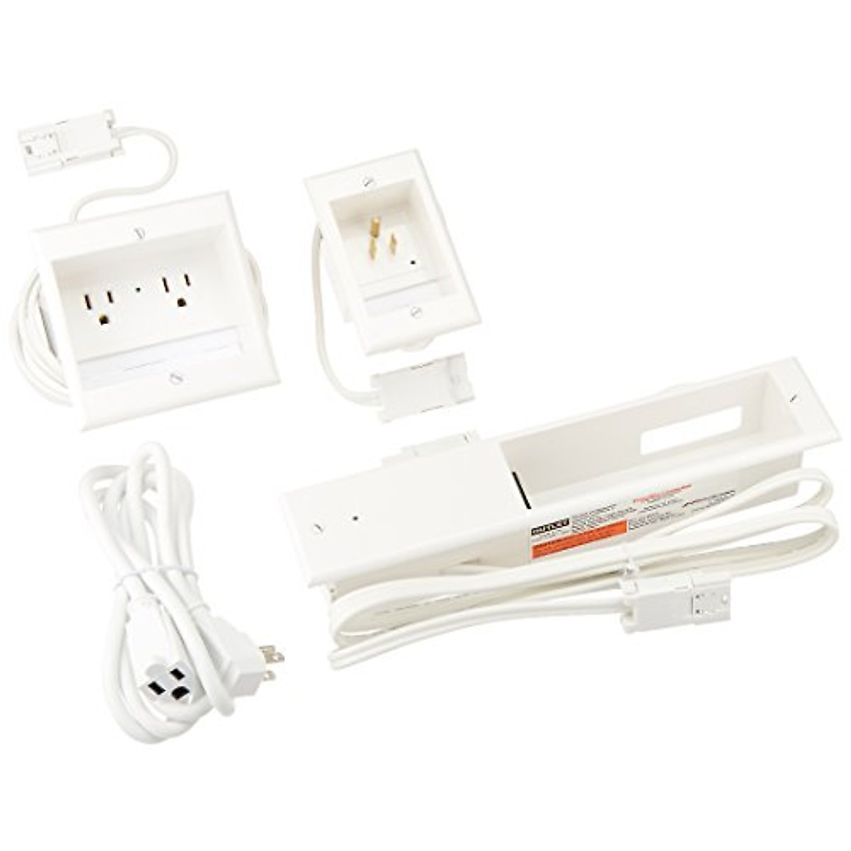 PowerBridge TWO-CK Dual Outlet for TV and Sound-Bar Recessed In-Wall Cable Management System Kit (TWOSB-CK)