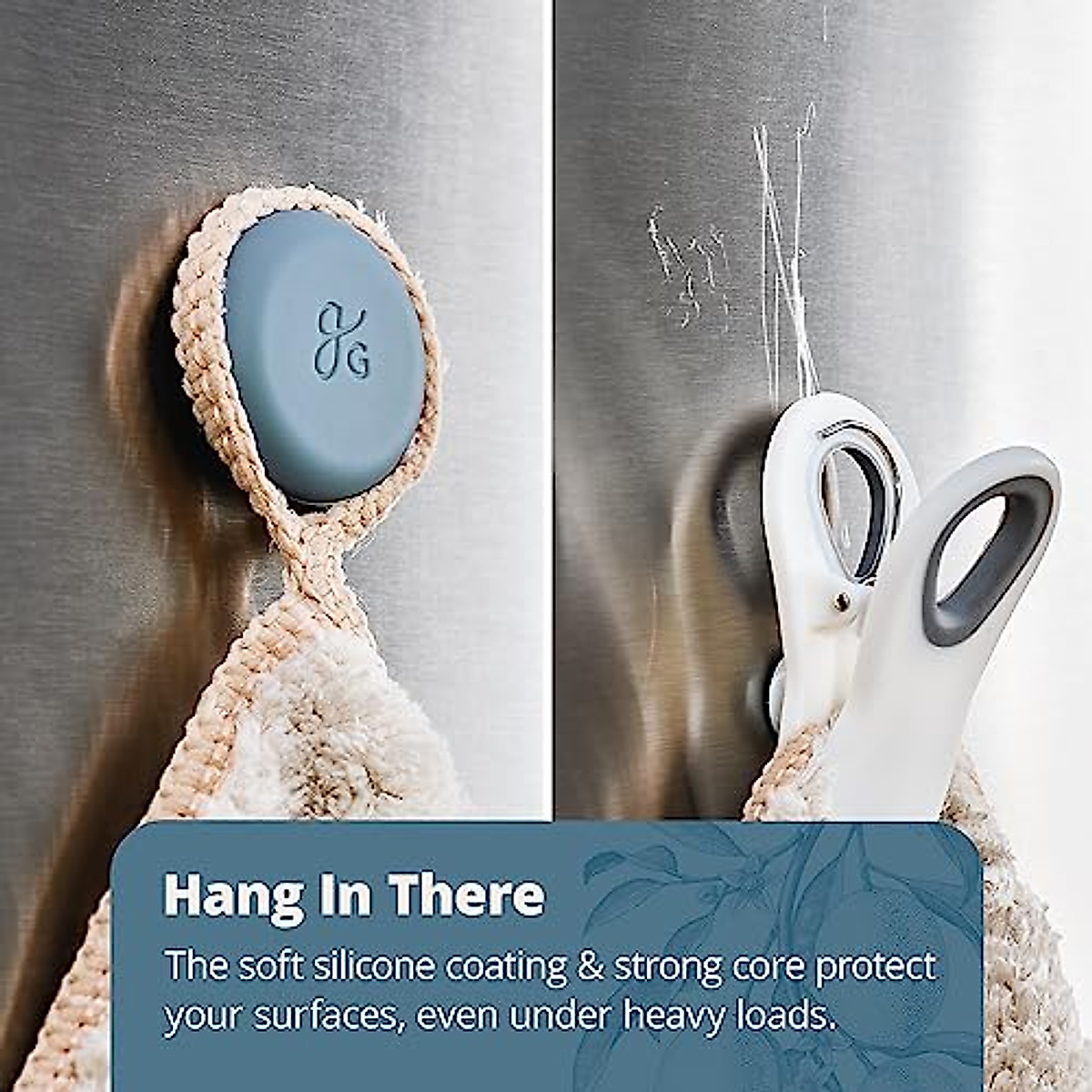 Greater Goods Sous Vide Magnets, Refrigerator Magnets, Stone Blue, Designed in St.Louis (Pack of 8)