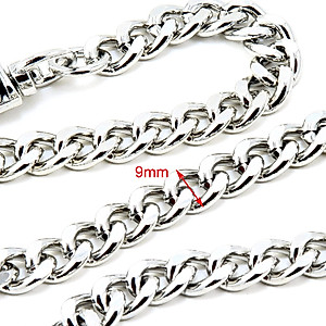 DoubleK Basic Strong Leash Biker Trucker Key Jean Wallet Chain (21") Silver CS15420