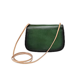 OLD TREND Ada Leather Crossbody Bag (Green Ombre)