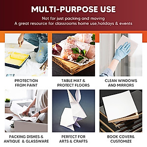 15" x 12" Packing Paper Sheets for Moving Supplies, Newsprint Paper for Moving Boxes, Wrapping Paper for Moving, Shipping, Packaging, Small Packing Box, Dishes Glasses Box Mailers 0.88 lbs, 80 Sheets