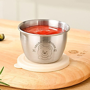 generic Stainless Steel Salad Dressing Container with Lid, Condiment Containers Leakproof and Reusable Small Containers for amping Kitchen(beige), AM0X3R0MW0FUS