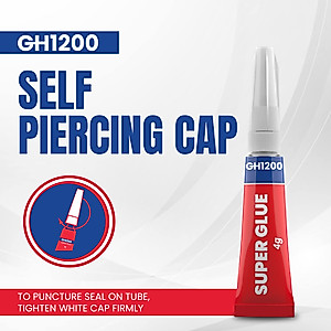 4 Gram x 8 Strong Super Glue All Purpose with Anticlog Cap. Super Fast & Strong Adhesive superglue, Cyanoacrylate Glue for Hard Plastics, DIY Crafts and Many More