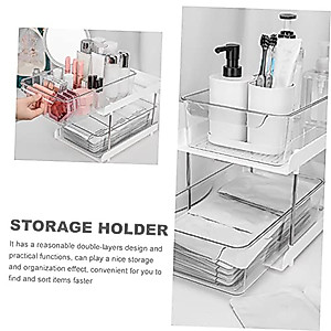 Cabilock Sliding Rack Makeup Organizer Box Storage Dresser Desk Vanity Storage Drawers Organizer Under Sink Organizer Bathroom Organizer Cosmetics Display Shelf Kitchen Rack Bathroom Tray