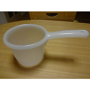 JapanBargain, Japanese Plastic Water Ladle Bath Ladle Dipper Leaf Series Made in Japan (1, White)