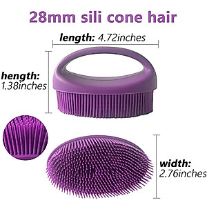 Silicone Body Scrubber, Soft Silicone Body Shower Loofah for Body Exfoliation and Massage. Body Scrubbers for Use in Shower Suitable for All Skin. (Purple)
