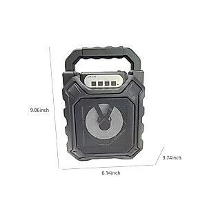 GBSELL Wireless Bluetooth Speaker, Outdoor Portable Stereo with Colourful Running Lights, Portable Mini Stereo, 18-Hour Playtime Outdoor Speaker for Home Party (Black)