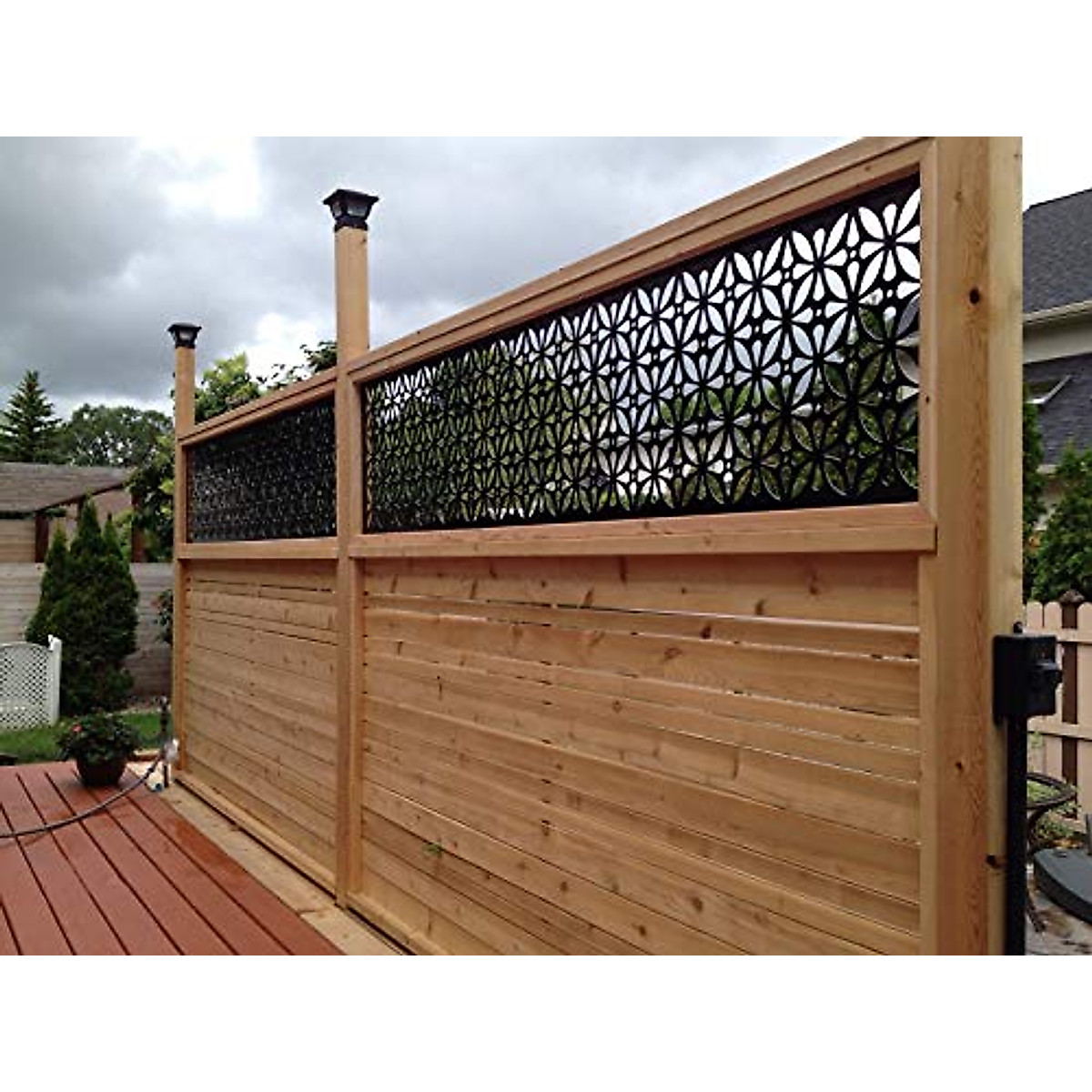 HiddenFlower1US - Privacy Screen Metal Garden Fence Decor Art