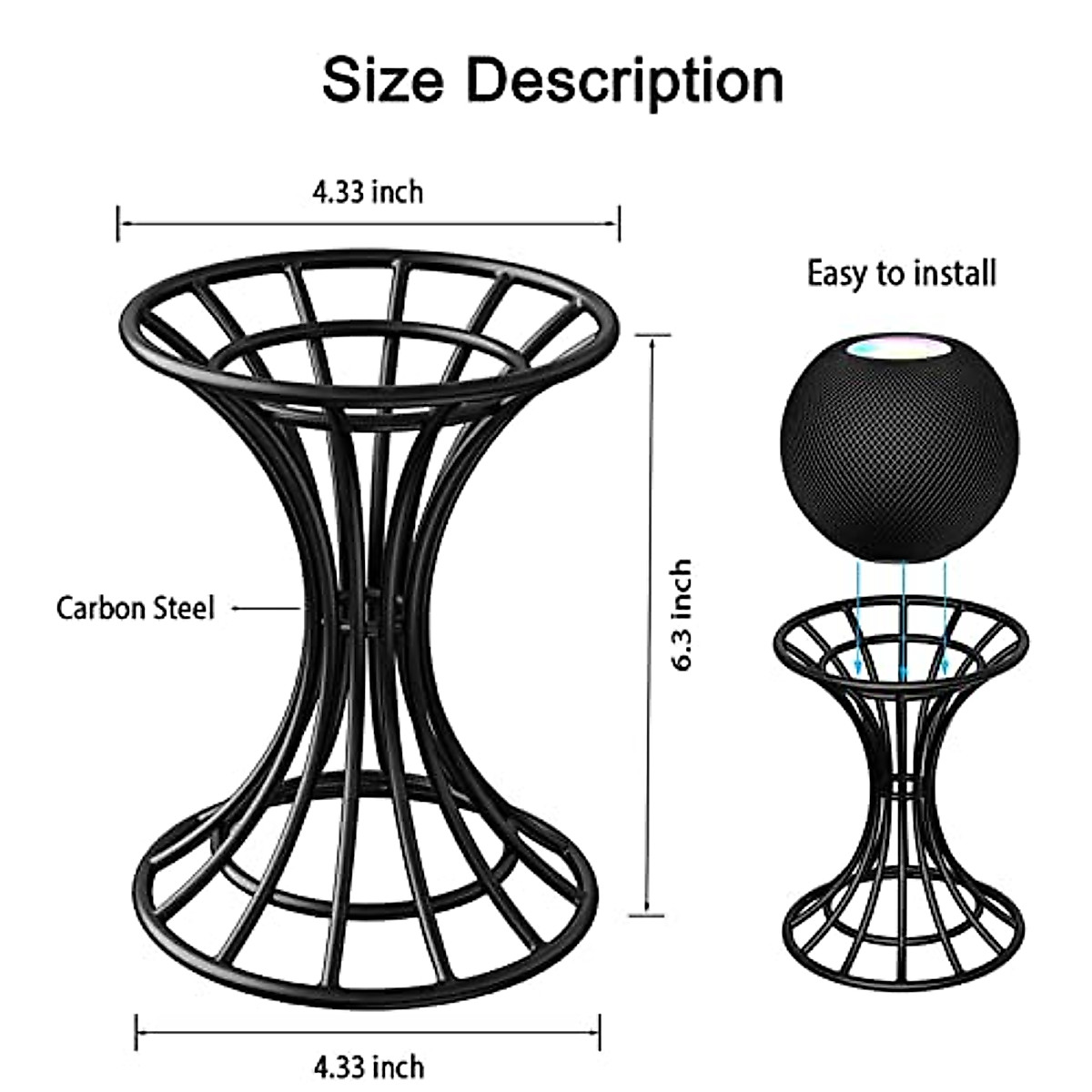 Hangcheng Smart Speaker Table Stand for Echo Dot 5nd/4rd/3th/2th Gen, Echo 4nd/3rd/2th Gen, Echo Glow, Homepod Mini and Google Home Mini/Nest Mini,Desktop Holder Protect Smart Speaker