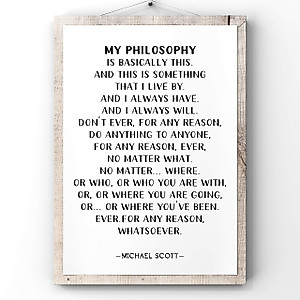 My Philosophy,Michael Scott Quote,The Office Quote,Tv Office Tv Show,Michael Scott Print,Michael Scott,Office Wall Art,Motivational Art