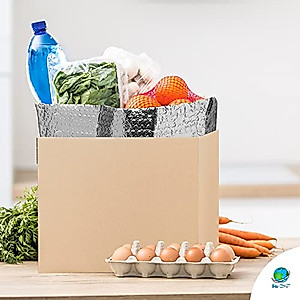 Amiff Thermal Insulated Box Liners 8 x 8 x 8 Inch. Metalized Foil Food Insulation Cooler Liners 10 Pack. Thermal Liner for Boxes. Insulated Box Liner with Adhesive Strip. Waterproof Cooler Liner