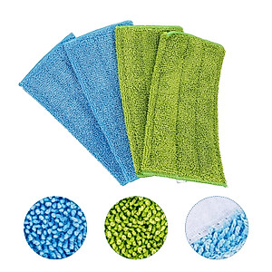 Baluue 4pcs Mop Pad Wet Mopping Cloth Steam Mops Microfiber Mop Refill Spray Mop Replacement Head Steammop Mops Flat Replacement Heads Reusable Fiber Floor Handle The Head