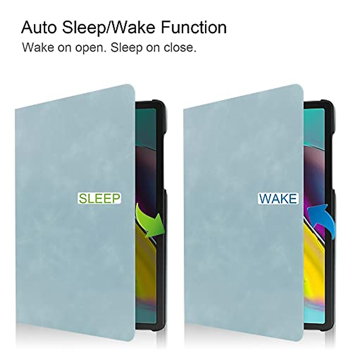 for Samsung Galaxy Tab S5E 10.5 T720 T725 (2019 Release) Tablet Cover,Ultra Slim Folio Stand Sleep/Wake Up Leather Case for Galaxy Tab S5e SM-T720 SM-T725C 10.5" (Light Blue)
