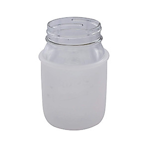 Regular Mouth Pint 16oz Silicone Sleeves/Jackets for Protecting Ball, Kerr, Canning Jars by Mason Jar Lifestyle (Frost, 2 Pack)