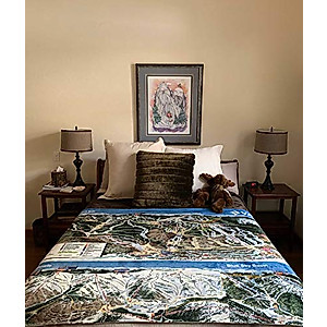 Vail Blanket – Vail Ski Resort Trail Map Soft Minky Throw Blanket | 70 x 50 inches