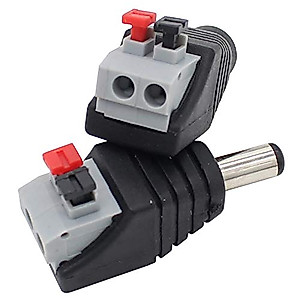 exgoofit DC Power Connector Plug 10 Pairs Male and Female DC Connector 5.5mm x 2.1mm Power Jack Plug Adapter Socket for CCTV Camera and Led Strip
