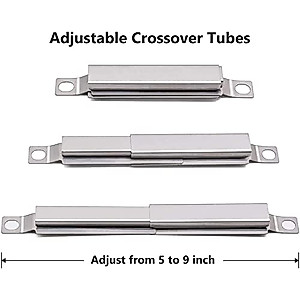 Criditpid Grill Replacement Parts for Charbroil 463344015, 463343015, 463433016, 463240015, 463432215 Gas Grill, Grill Burners, Heat Plate Shields, Crossover Tubes and Ignitors for Charbroil.