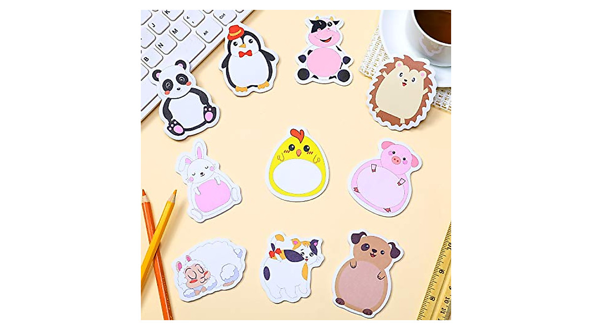 Cute Cartoon Animal Sticky Notes – 30 Sets for Home & Office
