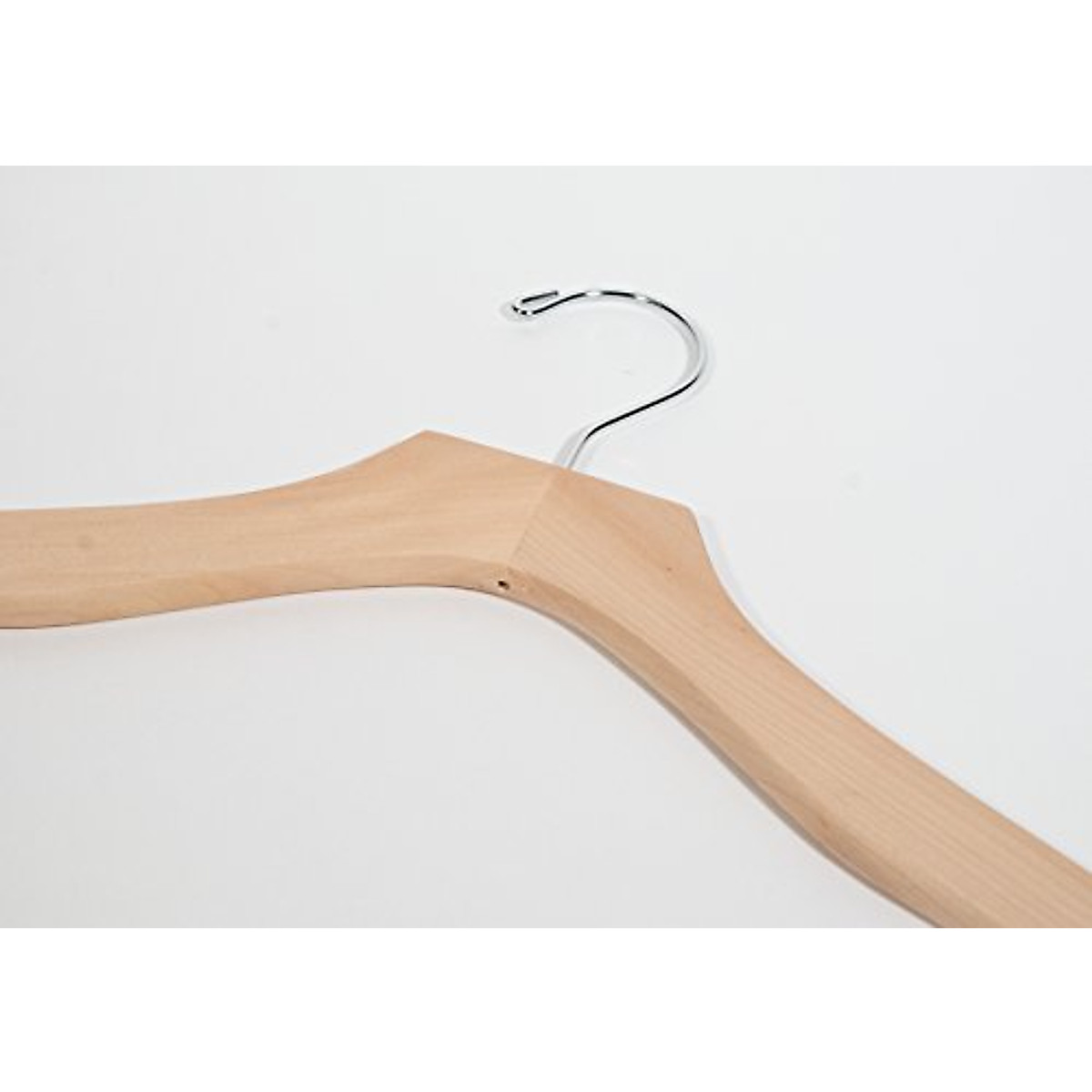 Classic Wood Bridal Dress Hangers - Natural Finish (10-Pack)