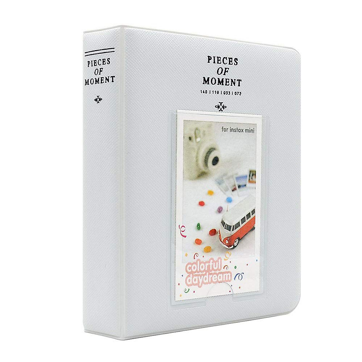 Fujifilm 16806274 Instax Mini 12 Instant Camera, Clay White Bundle with Instax Mini Twin Pack Picture Format Instant Daylight Film (20 Shots) and Deco Essentials 2" x 3" White 64 Page Photo Album