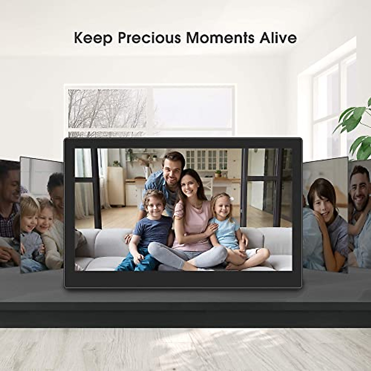 Dragon Touch Classic 15 Digital Picture Frame, 15.6” FHD Touch Screen WiFi Digital Photo Frame Instant Share Photos and Videos via App, Email, Cloud, Wall Mountable, Portrait and Landscape