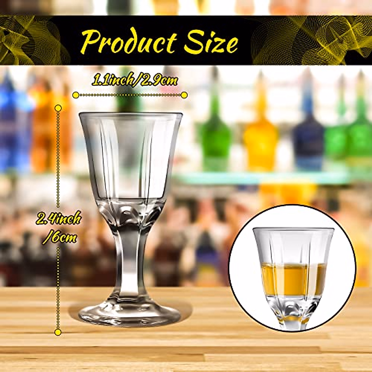 CHENGU 12 Pieces Mini Size 0.4 oz Shot Glasses Cordial Shot Glasses Clear Cordial Glasses Mini Wine Glasses Tequila Shot Glasses with Base Whiskey Shot Glass Set Spirit Glasses Cute Shot Glasses