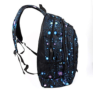 Parquet Novelty School & Travel Backpack For Outdoors, Luggage, Laptops - Adults and Teens Sports Bookbag, Flamingo, (Navy)