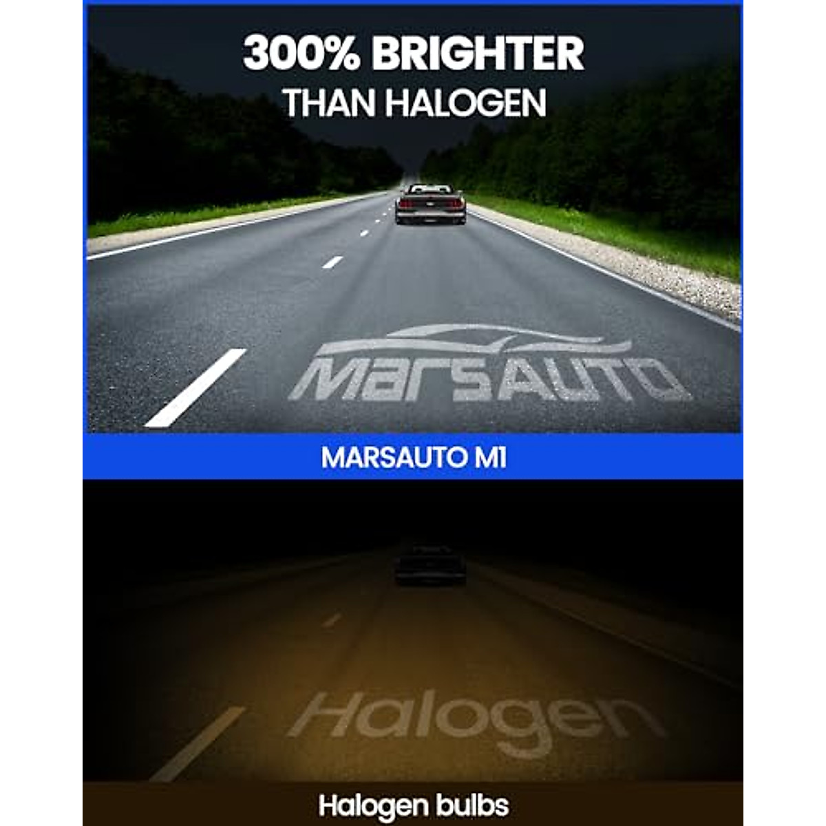 Marsauto 9006 Bulbs HB4 HB4U 9006XS Fog Bulb, 12 CSP Chips Cool Bright, Pack of 2