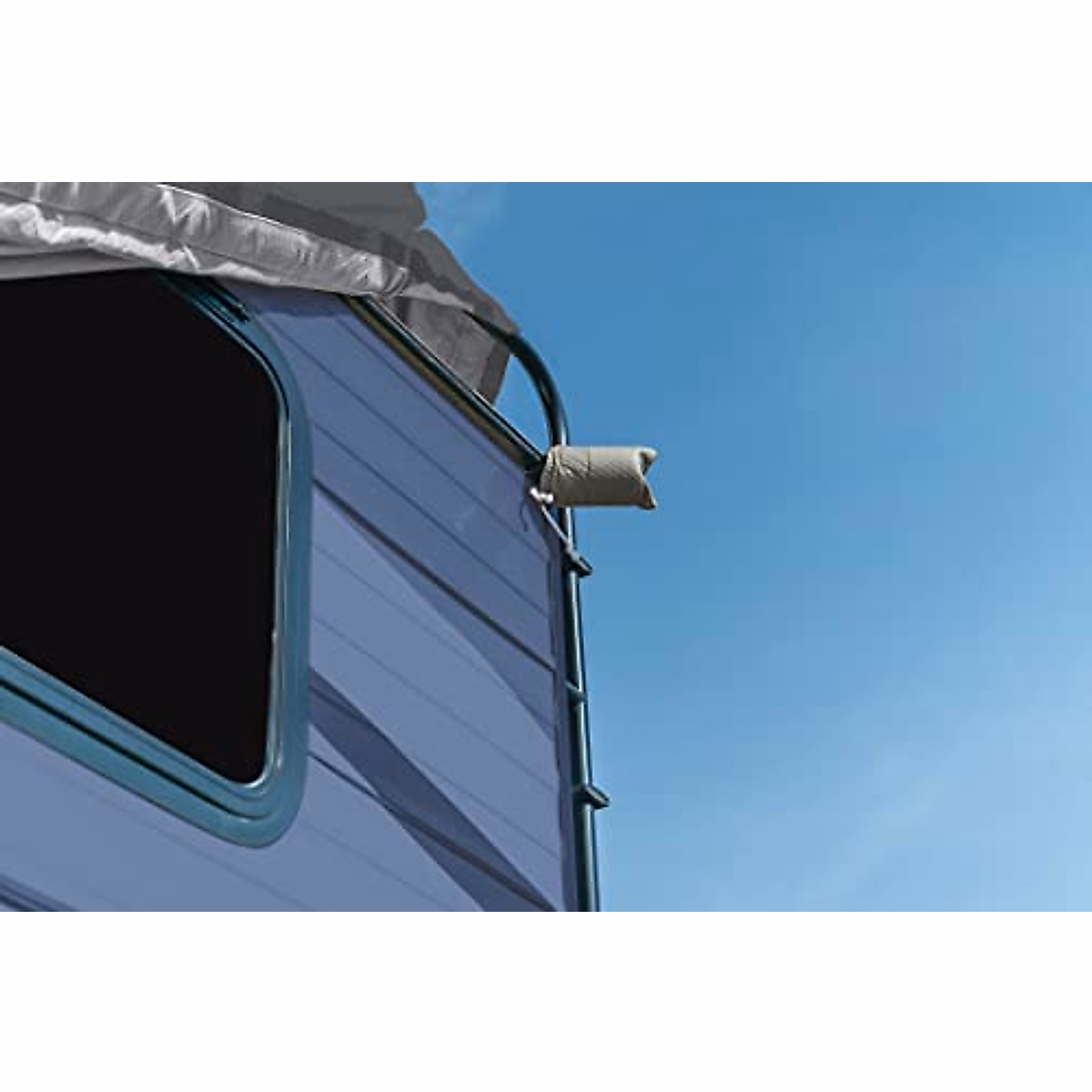 ADCO 36843 Designer Series Olefin HD Travel Trailer Cover 24' 1" - 26', Gray/White