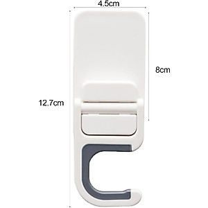 4/6/8PCS Peel and Stick Mop & Broom Holders, Mop and Broom Wall Holder Peel and Stick, Broom And Mop Organizer Wall Hanging, Broom Holder Wall Mount Self Adhesive, Broom Closet Organizer Hooks (4PCS)