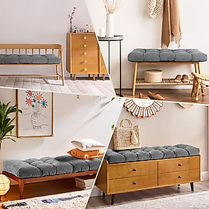 FINDEN Custom Bench Cushion, Patio Bench Cushion Indoor,Outdoor Cushions for Patio Furniture Chair Cushion Bench Pad,Bench Seat Cushion,Porch Swing Cushions Bay Window Sofa Garden Cushion