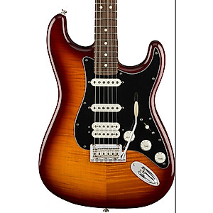 Fender Player Plus Top Stratocaster Electric Guitar, Tobacco Burst, Pau Ferro Fingerboard