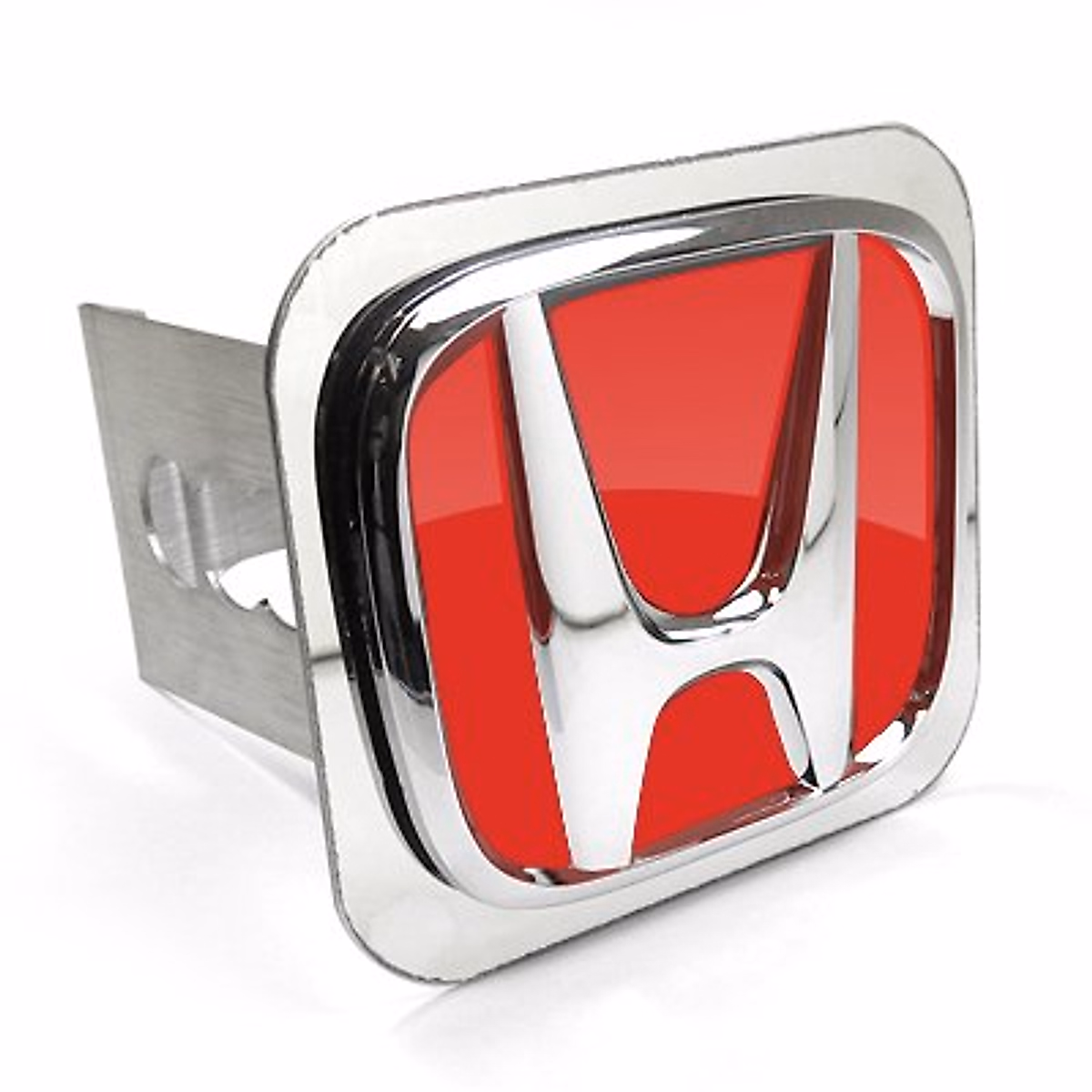 3D Red Logo Steel Tow Hitch Cover Plug for Honda Vehicles, Official Licensed