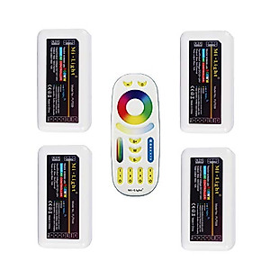 LED Strip Lights Mi-Light FUT039 RGB＋CCT LED Strip Lights 4 PCS and One FUT092 Remote Controller(4*FUT039+Remote)