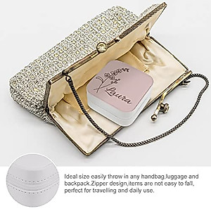 Xulufan Custom Travel Jewelry Organizer Case Personalized Jewelry Box，Ring Holder For Jewelry, Travel Accessories，Jewelry Gift for Women Girl
