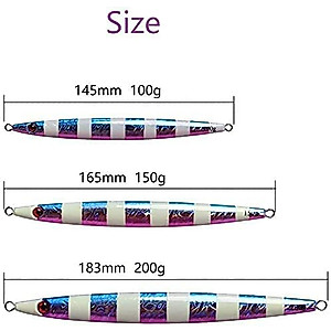 Funmaker Fishing Saltwater jigs Speed Jigging Slow Jigging Pitching Lures Vertical Jigging Artificial Lures Jigging Lure Fishing jigs Vertical Jigs Saltwater Artificial Bait (RED-Glow,400g)