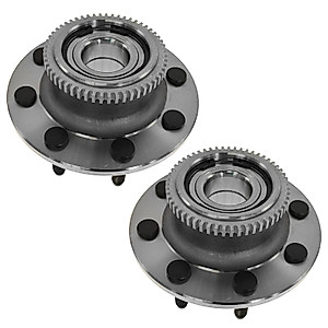 TRQ Front Wheel Hub Bearings Assembly Set Compatible with 2000-2002 Dodge Ram 2500 1994-2002 Ram 3500