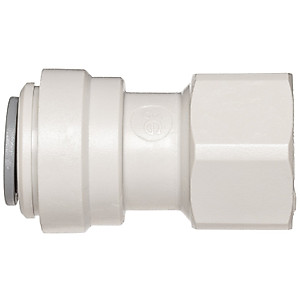 John Guest Acetal Copolymer Tube Fitting, Flat End Adaptor, 3/8" Tube OD x 1/2" BSP Female (Pack of 10)