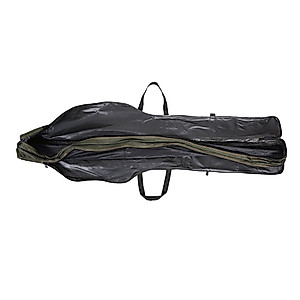 doorslay Fishing Rod Carrier Canvas Fishing Pole Tools Storage Bag Travel Carry Case Bag, Portable Folding, Durable Canvas