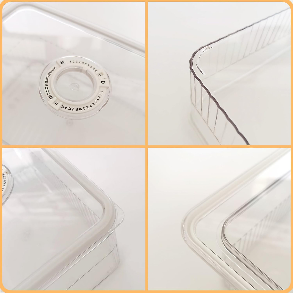 Vellsenne Cheese Container with Airtight Lid and Time Recording - Fridge Cheese Saver