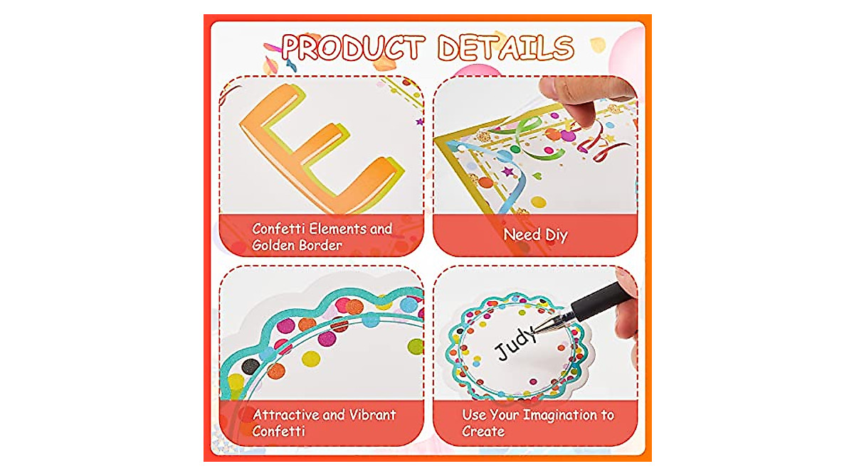 Back to School Classroom Decorations - Vibrant Confetti Banners & Accents